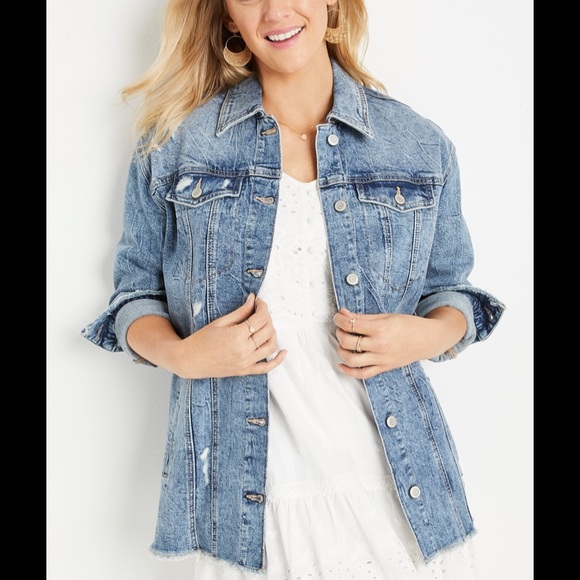 Maurices | Jackets & Coats | Maurices Vintage Girlfriend Ripped Denim ...
